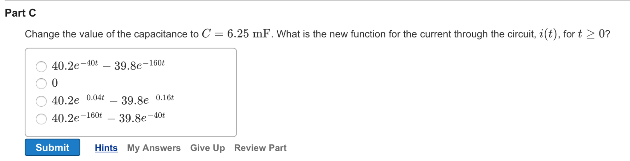 Solved The Natural Response Of A Series Rlc Circuit Learning