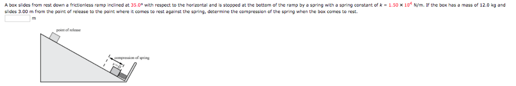 Solved A box slides from rest down a frictionless ramp | Chegg.com