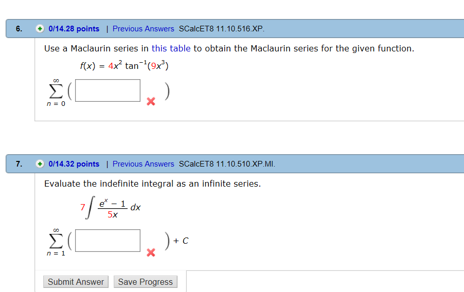 Solved 6. 0/14.28 points | Previous Answers SCalcET8 | Chegg.com