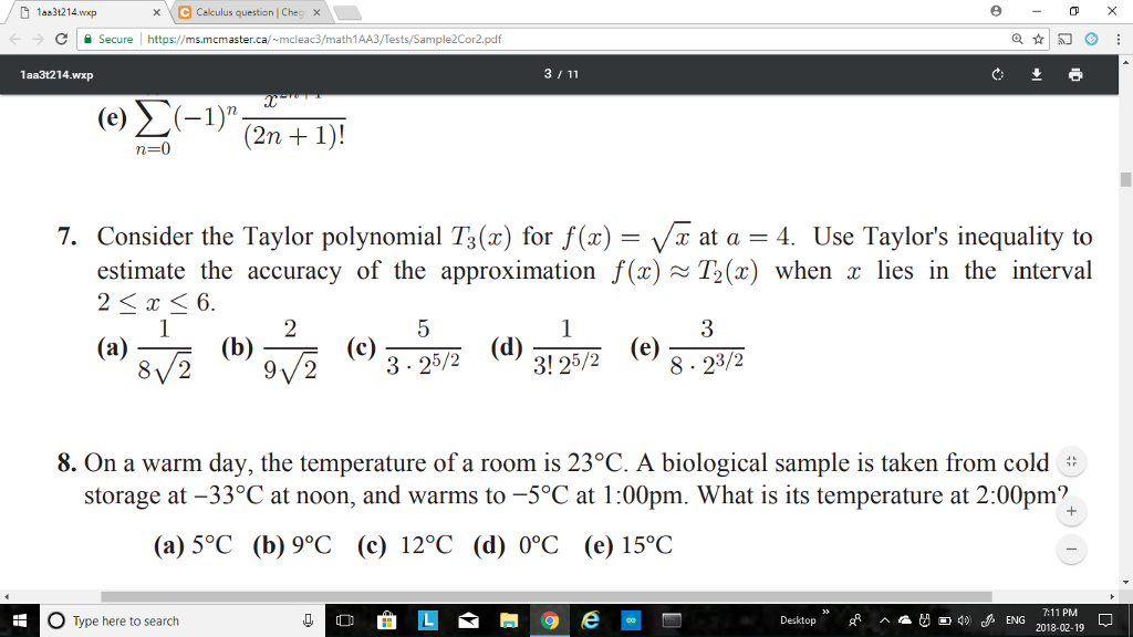 Solved × \ e Calculus question Chec C Secure | Chegg.com