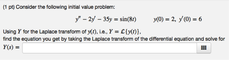 Solved Consider the following initial value problem: y ? 2y' | Chegg.com