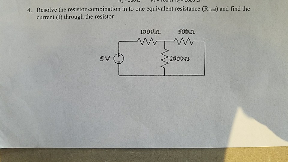 Solved Resolve the resistor combination in to one equivalent | Chegg.com