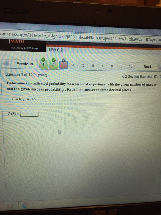 Solved Determine the Indicated probability for a binomial | Chegg.com