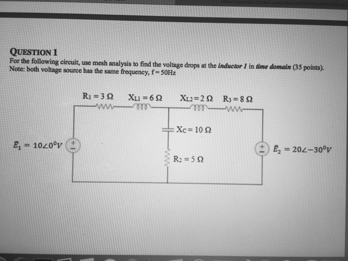 Solved for the following circuit, use mesh analysis to find | Chegg.com
