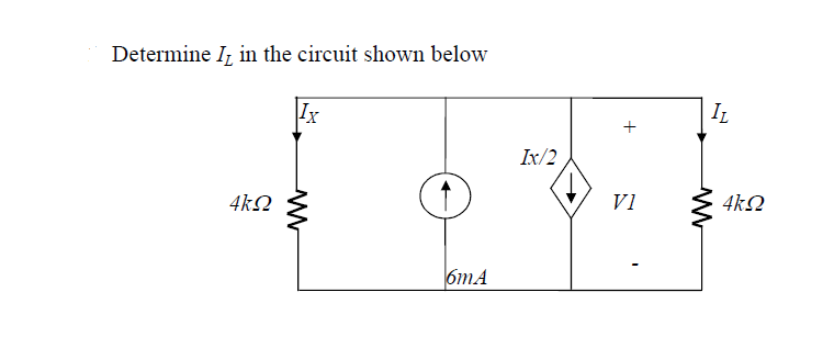 Solved Determine Il in the circuit shown below | Chegg.com