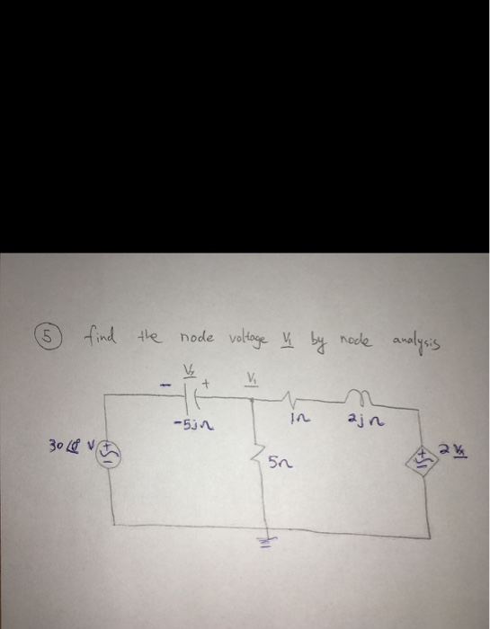 Solved Find the node voltage V_1 by node analysis | Chegg.com