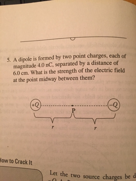 Solved A dipole is formed by two point charges, each of | Chegg.com