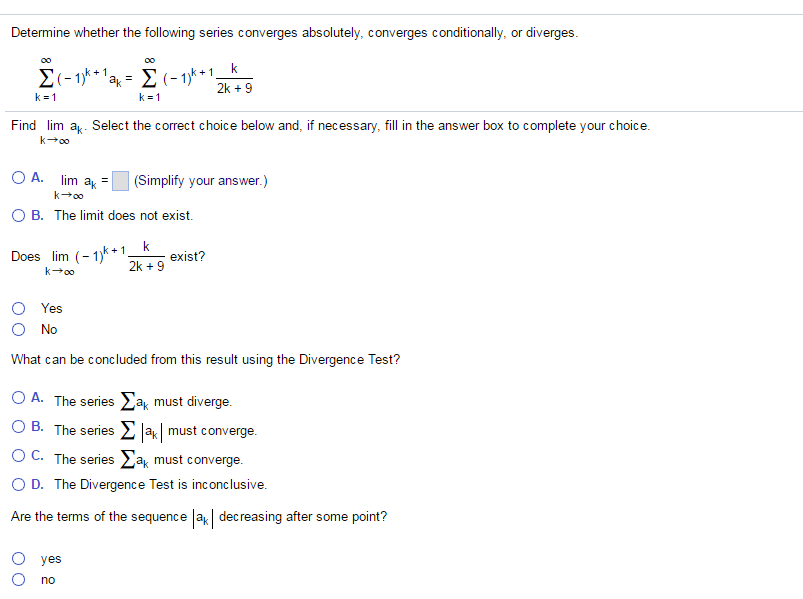 Solved Determine Whether The Following Series Converges