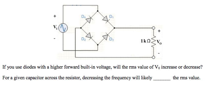 Solved D1 D2 Dy If you use diodes with a higher forward | Chegg.com