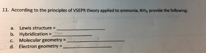 Solved According to the principles of VSEPR theory applied | Chegg.com