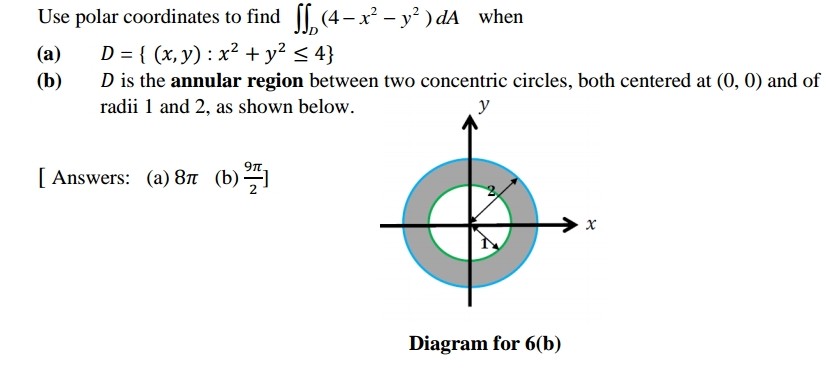 Solved Use polar coordinates to find integral integral _D | Chegg.com