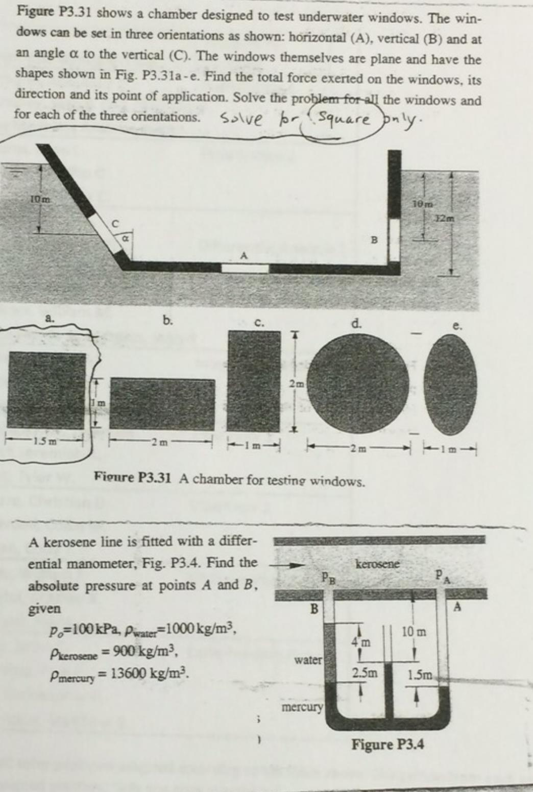 Solved Figure P3.31 shows a chamber designed to test | Chegg.com