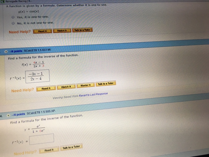 Solved A Function Is Given By A Formula Determine Whether