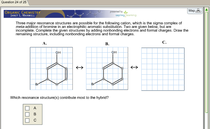 Solved Three major resonance structures are possible for the | Chegg.com