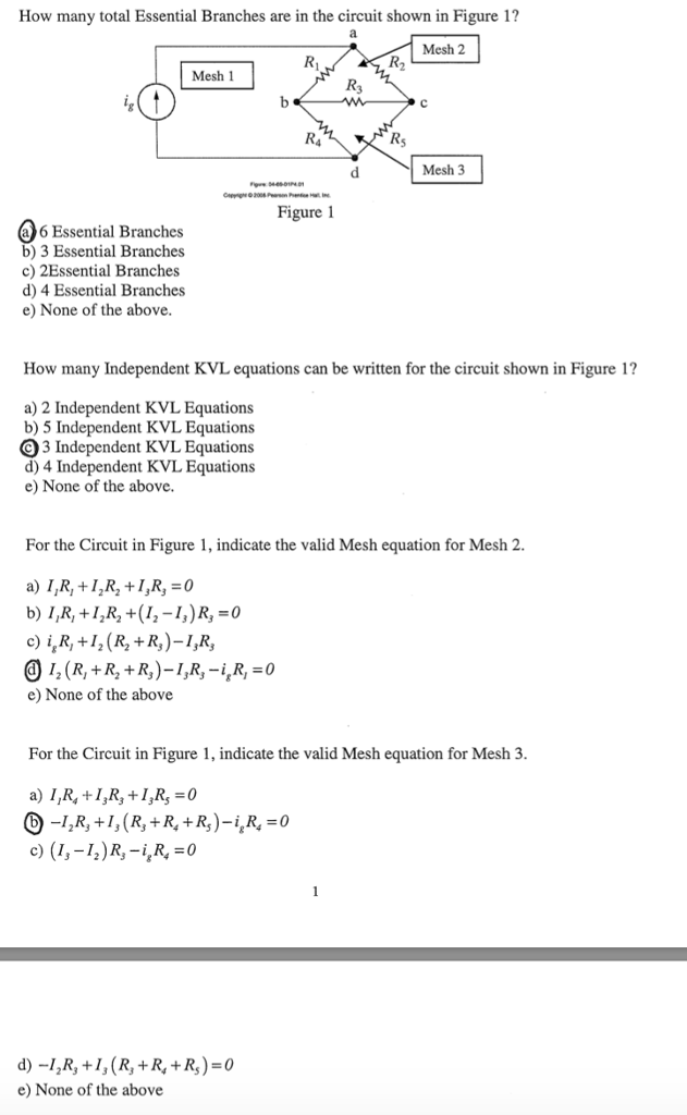 Solved How many total Essential Branches are in the circuit | Chegg.com