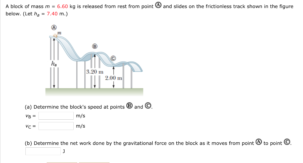 Solved and slides on the frictionless track shown in the | Chegg.com