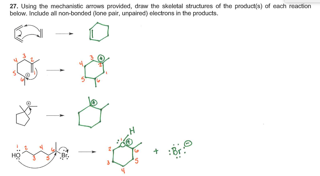Solved Using the mechanistic arrows provided, draw the | Chegg.com