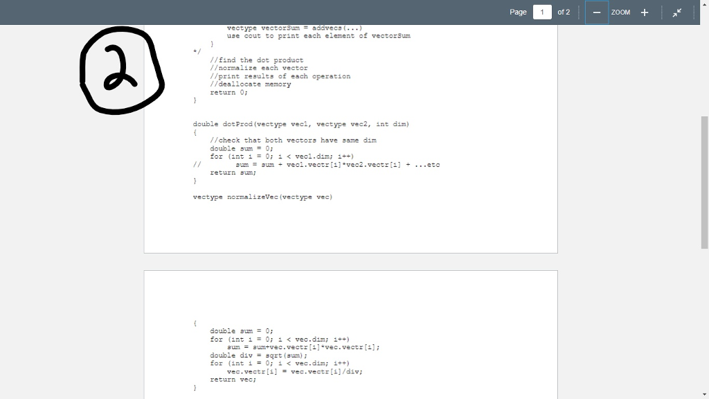 Solved Page of 2 zooM 紅nclude #include #include | Chegg.com