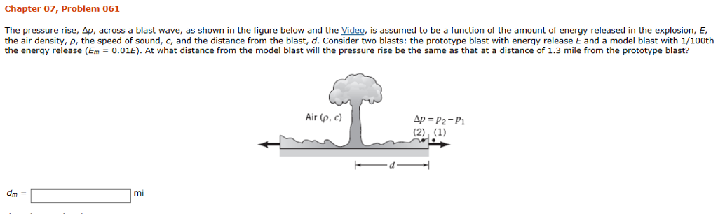 Solved The pressure rise, Delta p, across a blast wave, as | Chegg.com