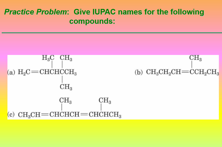 Solved Give IUPAC names for the following compounds: | Chegg.com