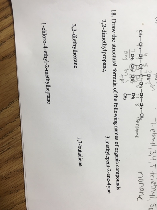 Solved Draw the structural formula of the following names | Chegg.com