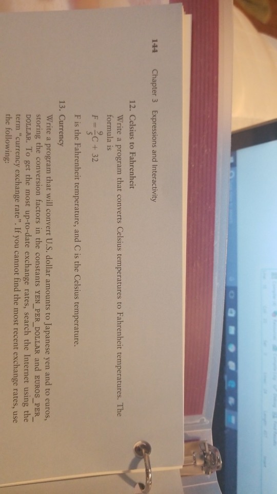 Solved 144 Chapter 3 Expressions and Interactivity 12. | Chegg.com