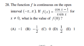Solved The function f is continuous on the open interval | Chegg.com