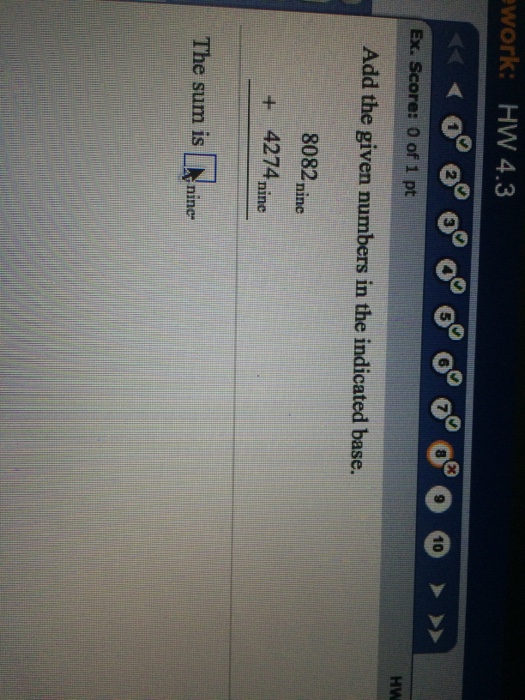 Solved Add the given numbers in the indicated base: | Chegg.com