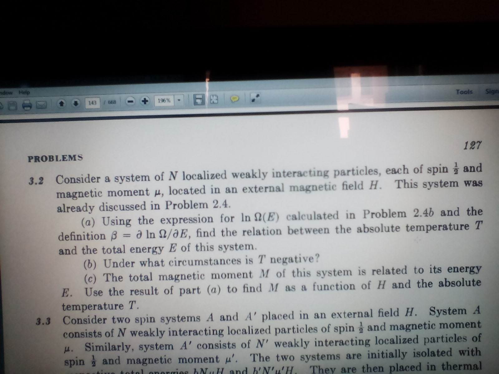 Consider a system of N localized weakly interacting | Chegg.com