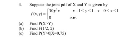 Solved Suppose the joint pdf of X and Y is given by f(x, y) | Chegg.com
