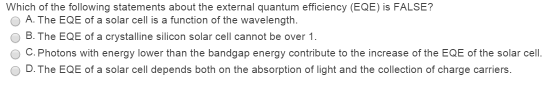 Solved Which of the following statements about the external | Chegg.com