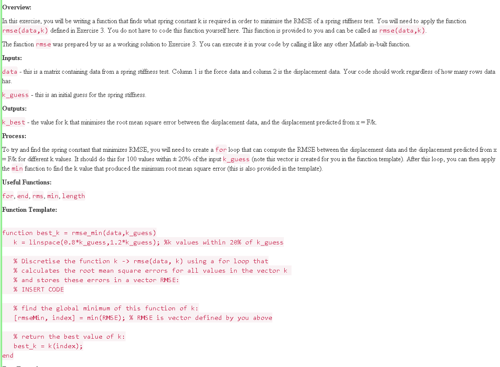 Solved Overview: this exercise, you will be writing a | Chegg.com