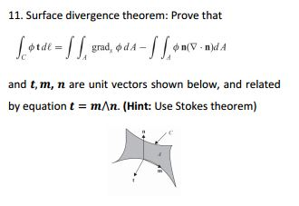 Solved Surface divergence theorem: Prove that integral_C | Chegg.com