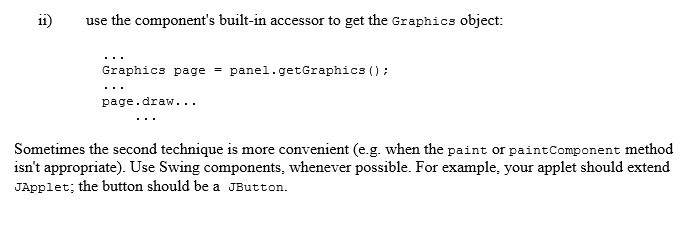 Solved will create an applet which will be interactive (uses | Chegg.com