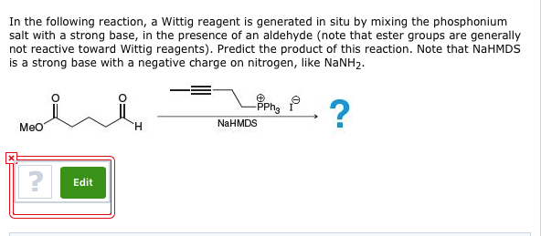 Solved In the following reaction, a Wittig reagent is | Chegg.com