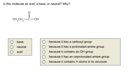 Solved Is this molecule an acid, a base, or neutral? Why? Is | Chegg.com