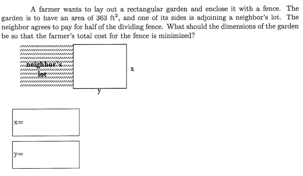 Solved A farmer wants to lay out a rectangular garden and | Chegg.com