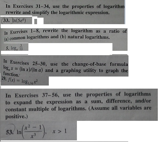 Solved In Exercises 31 34 Use The Properties Of Logarithm