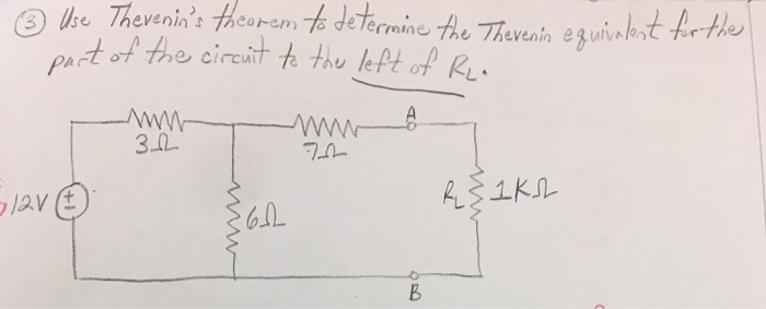 Solved Use Thevenin's theorem to determine the Thevenin | Chegg.com