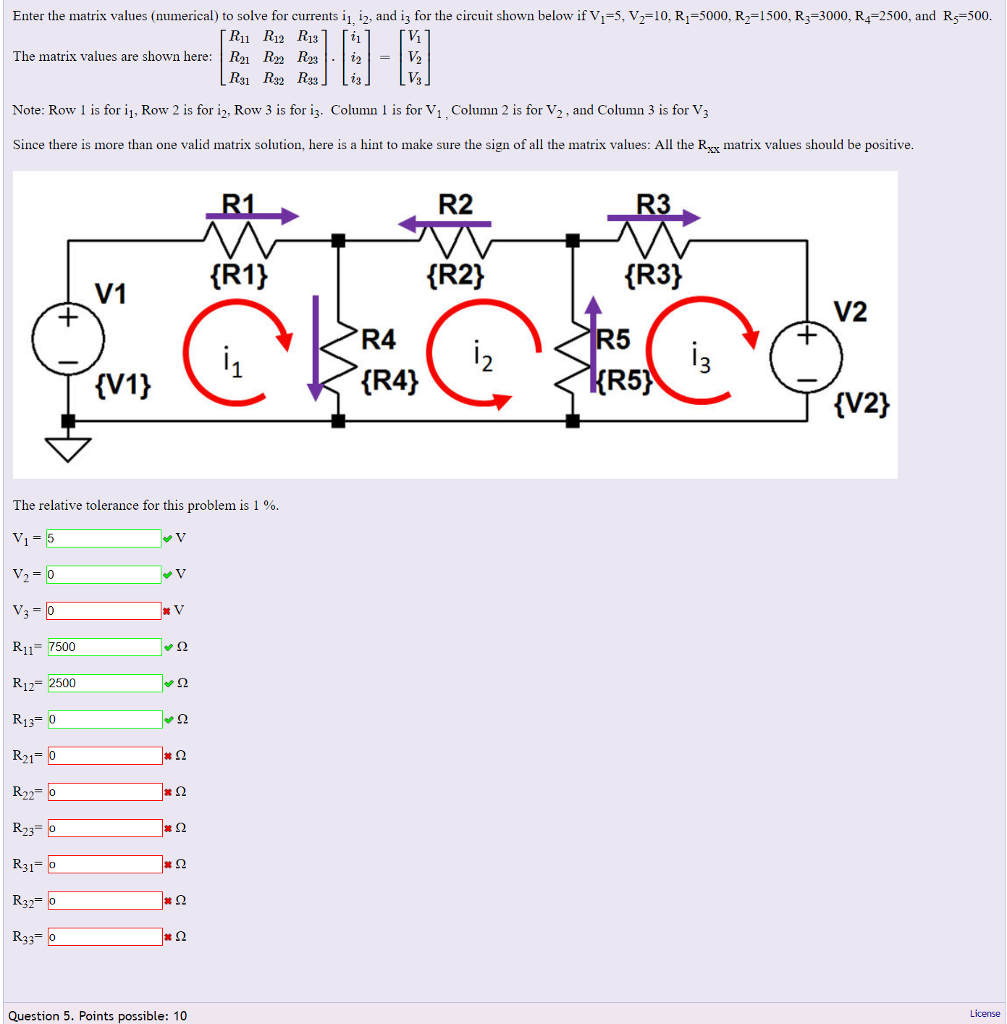 Solved Enter the matrix values (numerical) to solve for | Chegg.com