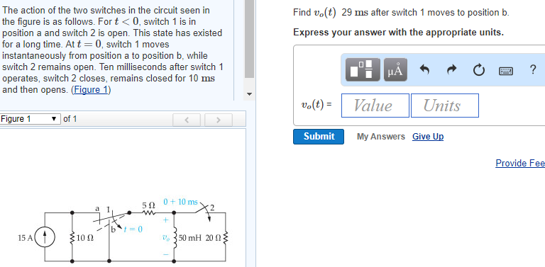 Solved The action of the two switches in the circuit seen in | Chegg.com