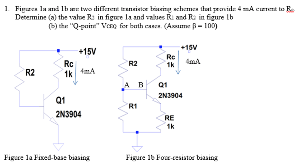 Solved 1. Figures la and 1b are two different transistor | Chegg.com
