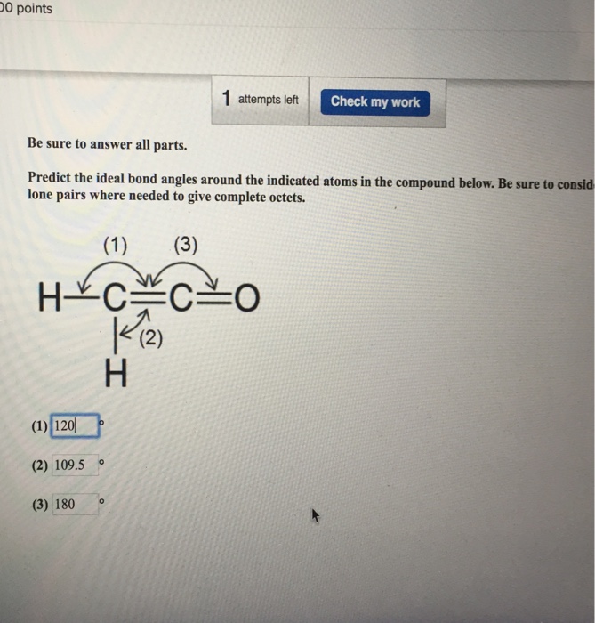 Solved What is the second one? I tried 109.5 and 180 both | Chegg.com