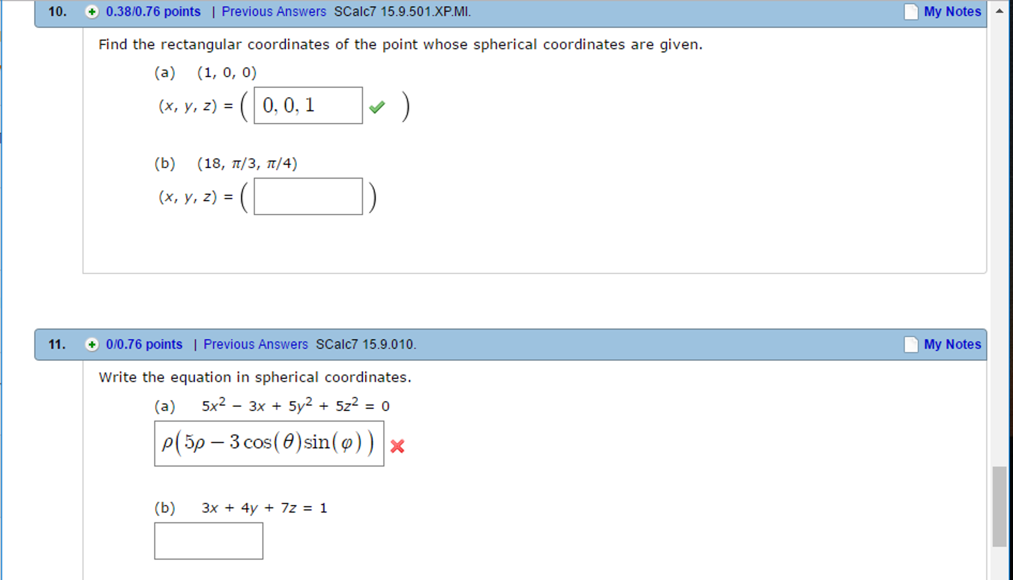 Solved Find The Rectangular Coordinates Of The Point Whose