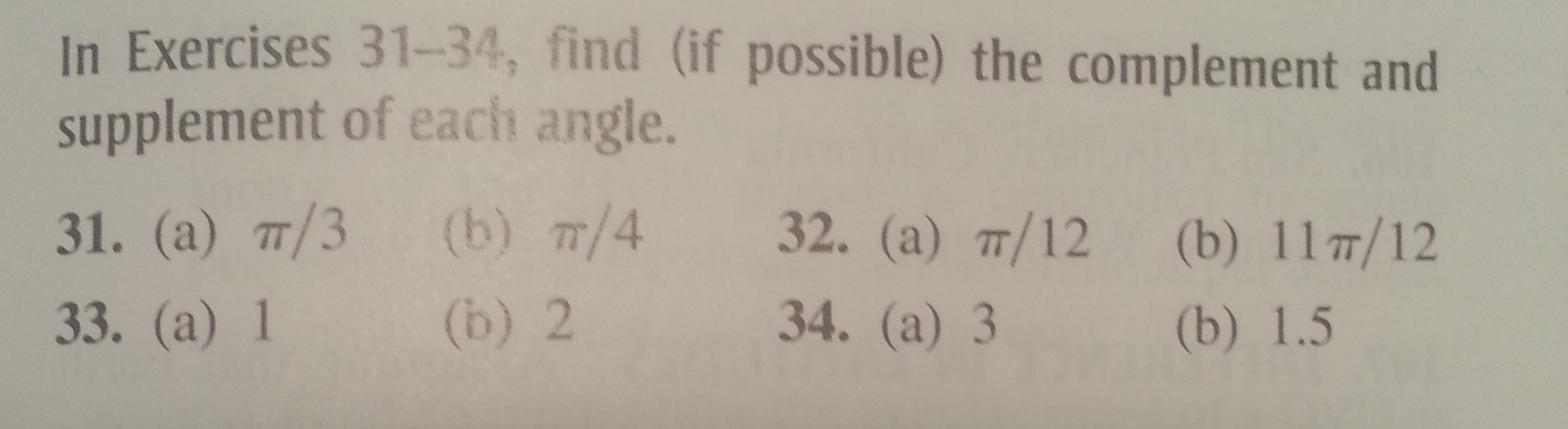 Solved In Exercises 31-34 find (if possible) the complement | Chegg.com
