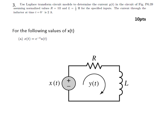 Solved Use Laplace transform circuit models to determine the | Chegg.com