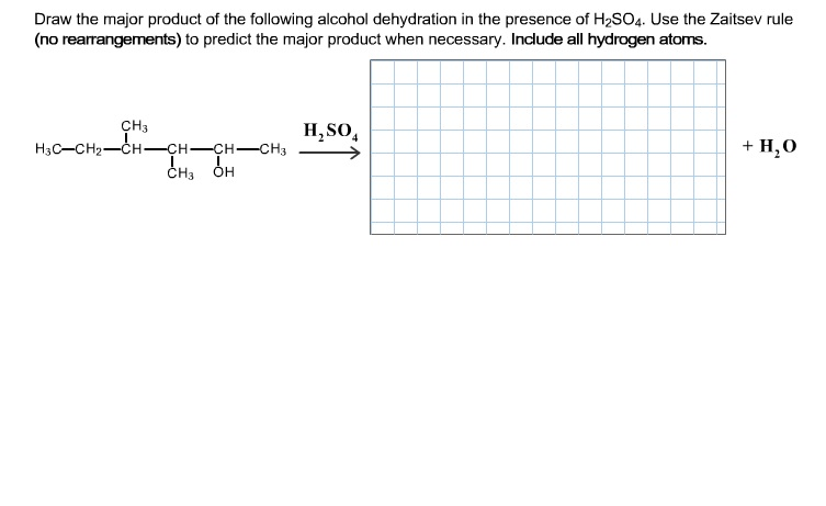 Solved Draw the major product of the following alcohol | Chegg.com