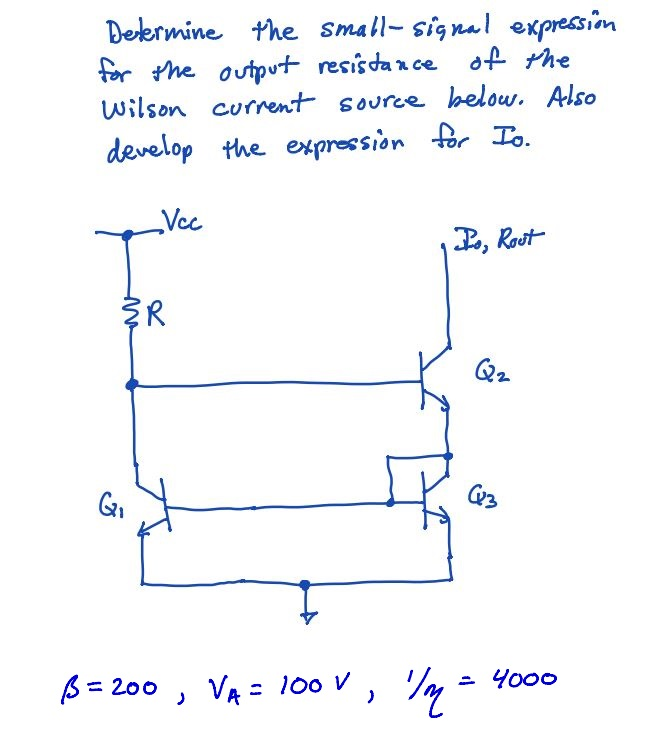 Solved Determine the small-signal expression for the output | Chegg.com