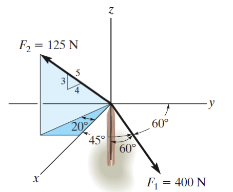Solved Determine the magnitude and coordinate direction | Chegg.com
