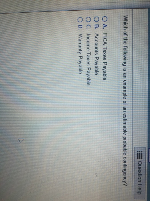 Solved Which of the following is an example of an estimable | Chegg.com